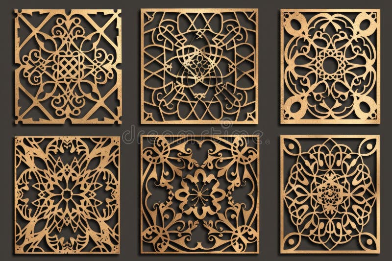 Four Decorative Panels Shaped Like a Flower, Perfect for Interior ...