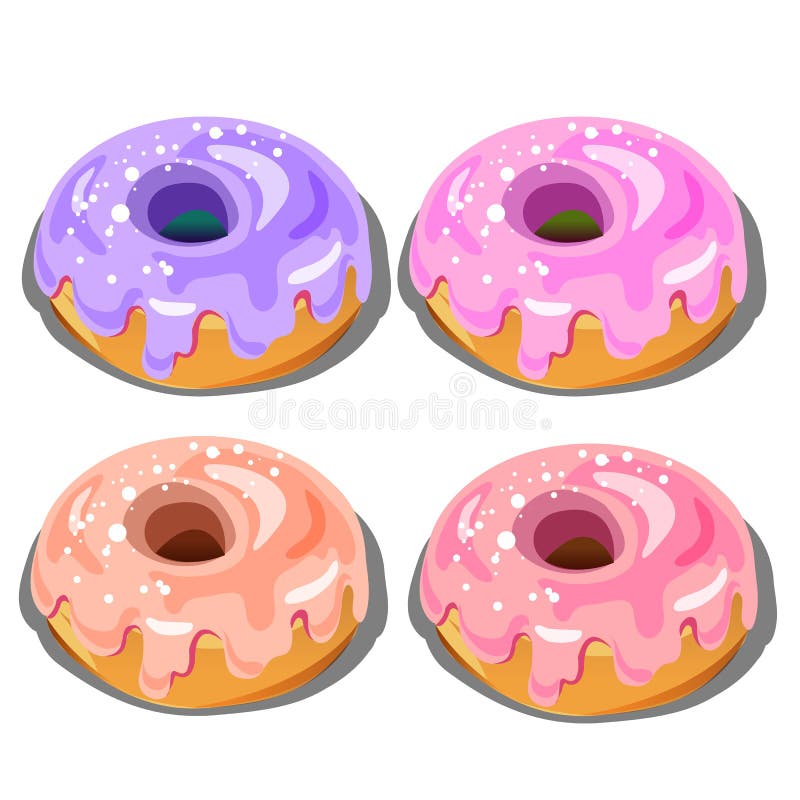 Four Different Donuts Stock Illustrations – 19 Four Different Donuts ...