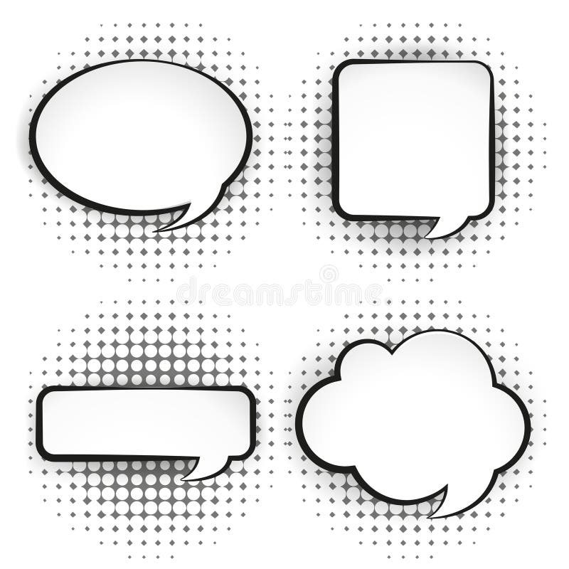 Four Design of Speech Bubbles Stock Illustration - Illustration of ...