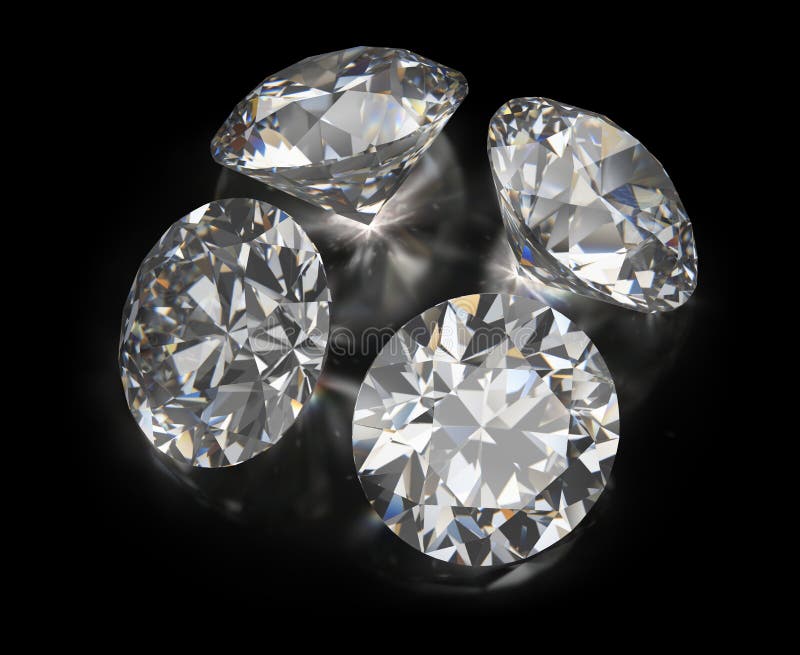 Four diamonds stock illustration. Illustration of crystal - 5703427