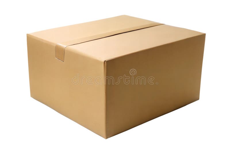 Various Cardboard Boxes Set Against a Plain on Transparent Background ...