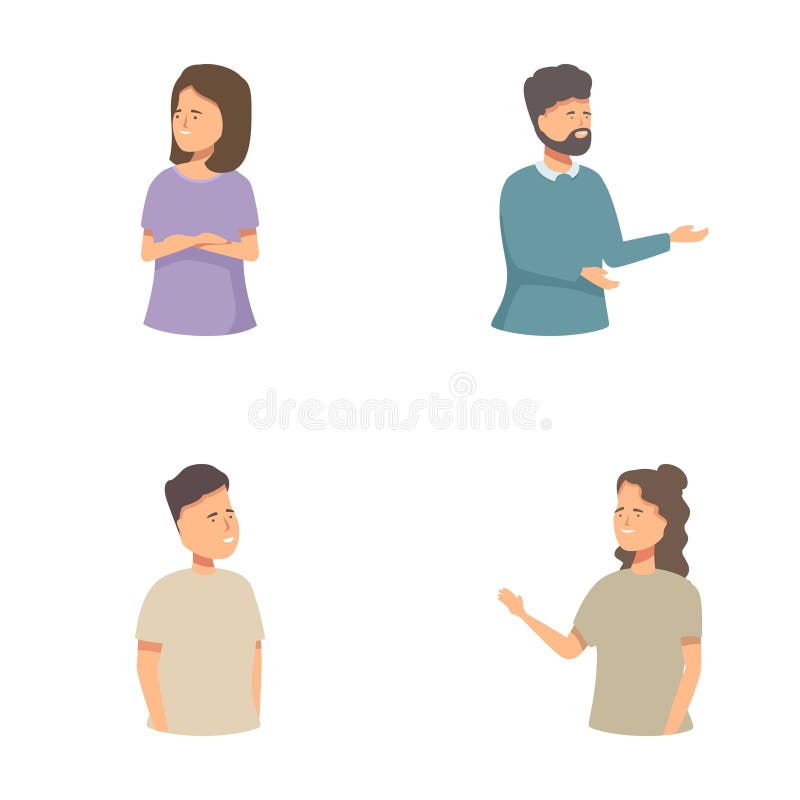 Cartoon Four Group People Talking Stock Illustrations – 65 Cartoon Four ...