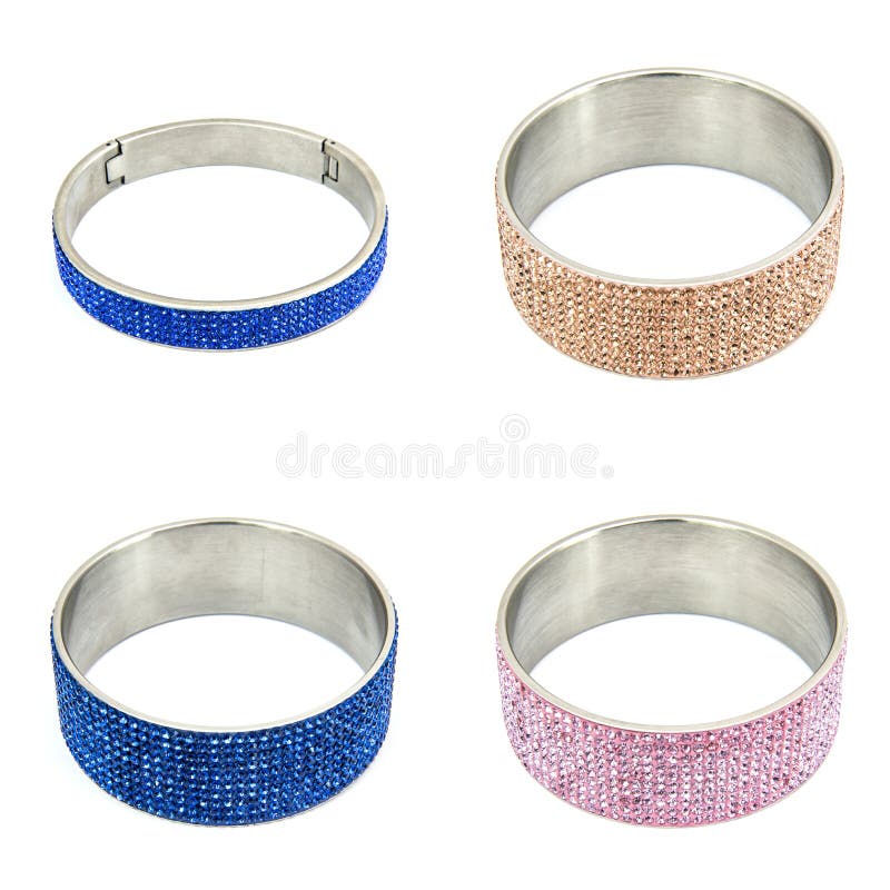 Four Different Color Fashion Bracelets Stock Image - Image of ...