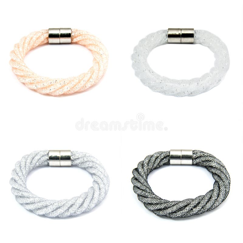 Four Different Color Fashion Bracelets Stock Photo - Image of fashion ...