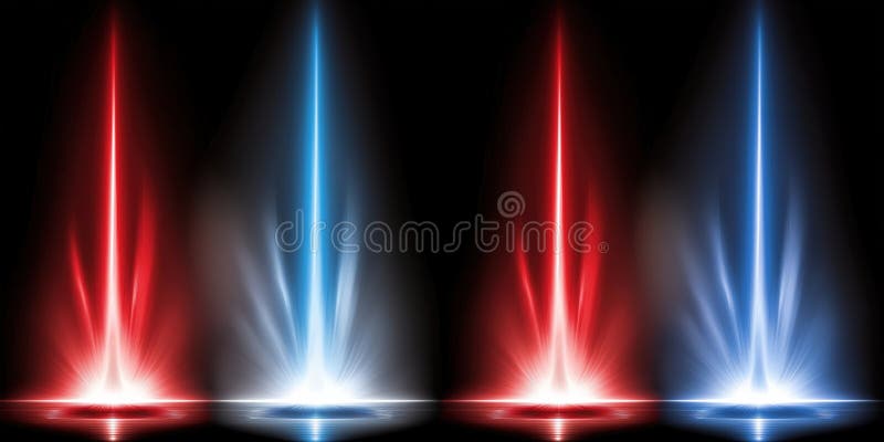Four Different Colored Lights are Shown in a Row Stock Illustration ...