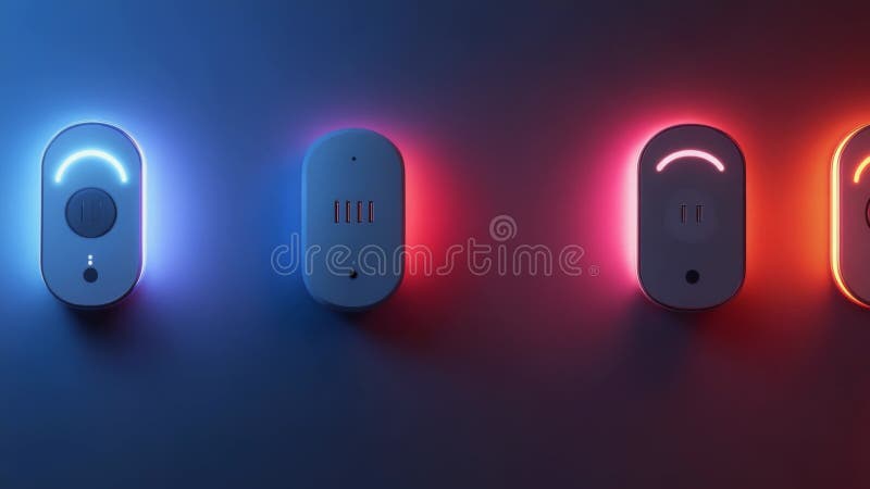 Four Different Colored Lights on a Wall, a Simple yet Visually ...