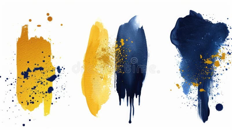 Four Different Colors of Paint on a White Background. Versatile Image ...
