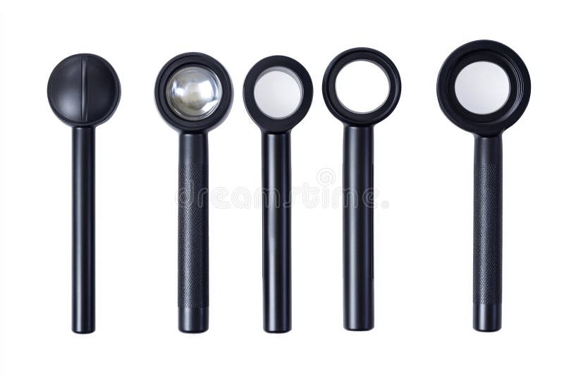 Four Different Flashlight Types on a Table or Shelf Stock Image - Image ...