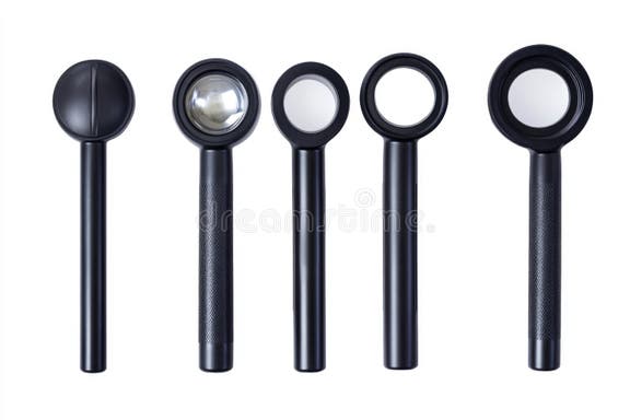 Four Different Flashlight Types on a Table or Shelf Stock Image - Image ...