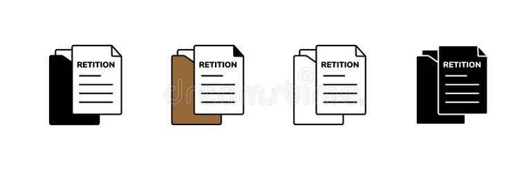 Four Different Icon Styles Showing Documents with Text on Colored ...