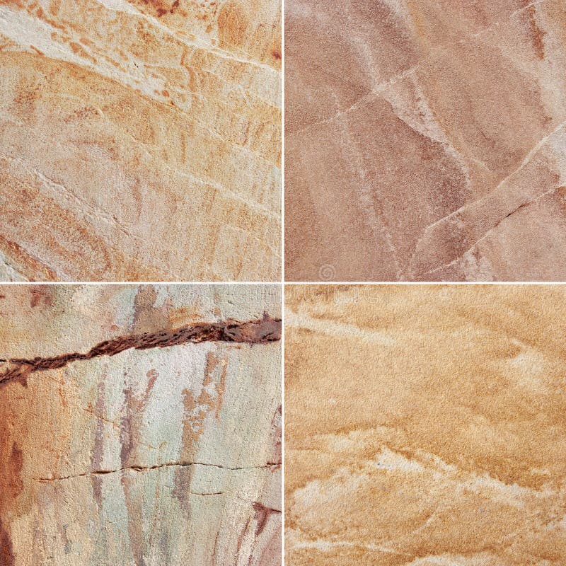 Four Different Natural Granite Texture. (high.res.) Stock Image - Image ...