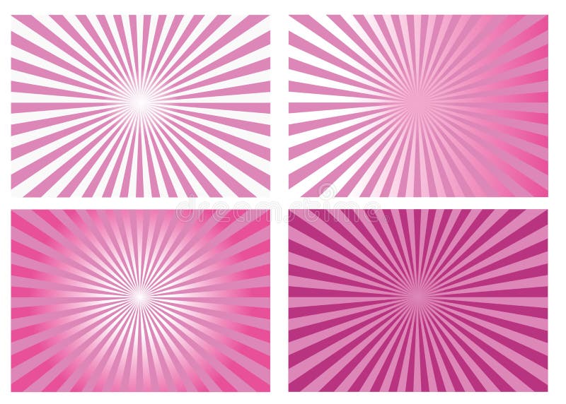 Pink Sunburst Pattern Background Stock Vector - Illustration of star ...