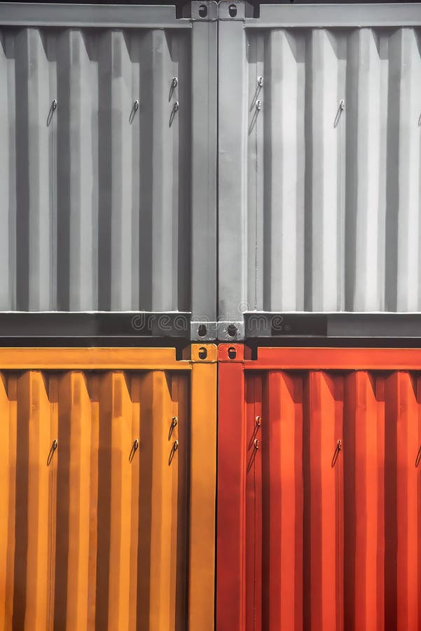 Four Different Sea Containers Together Stock Image - Image of room ...