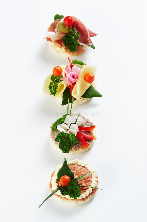 Four different snacks stock photo. Image of cherry, seasoning - 6927398