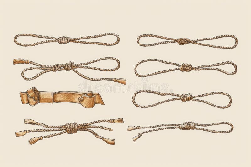 Types of knots stock photo. Image of nautical, leisure - 373844432