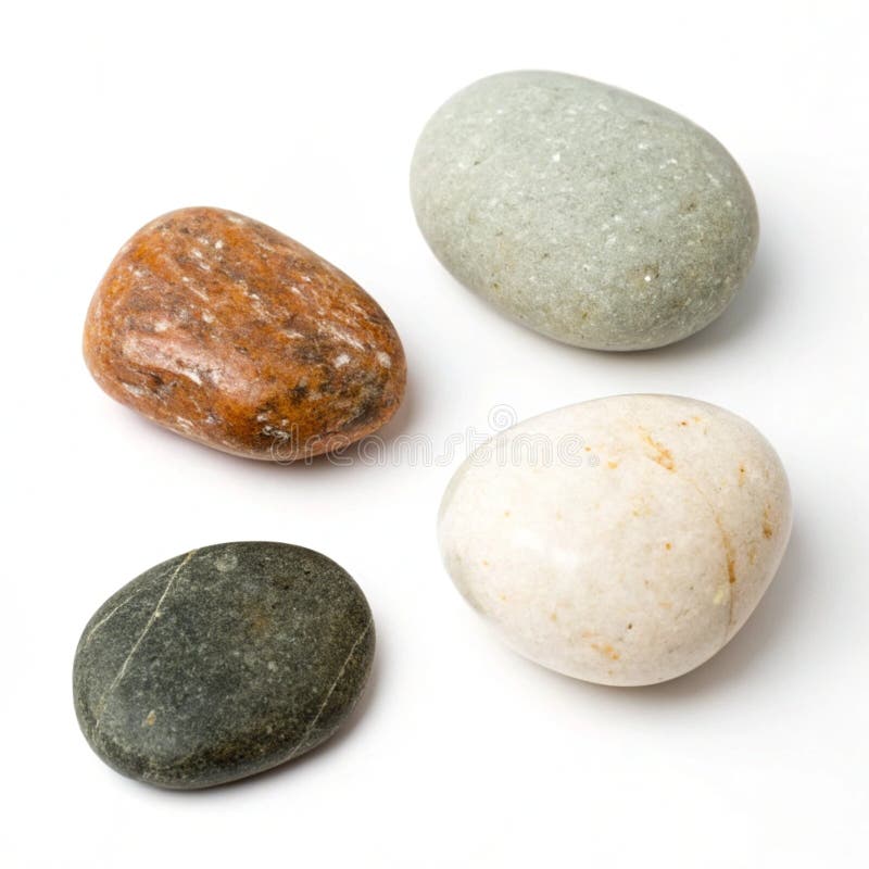 Four Different Types of Stones Isolated on Transparent Background Stock ...