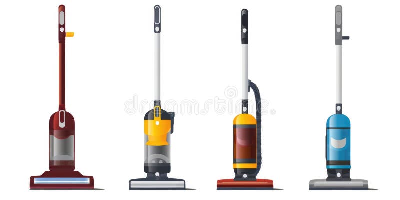 Four Different Types of Vacuums are Pictured on a White Background ...