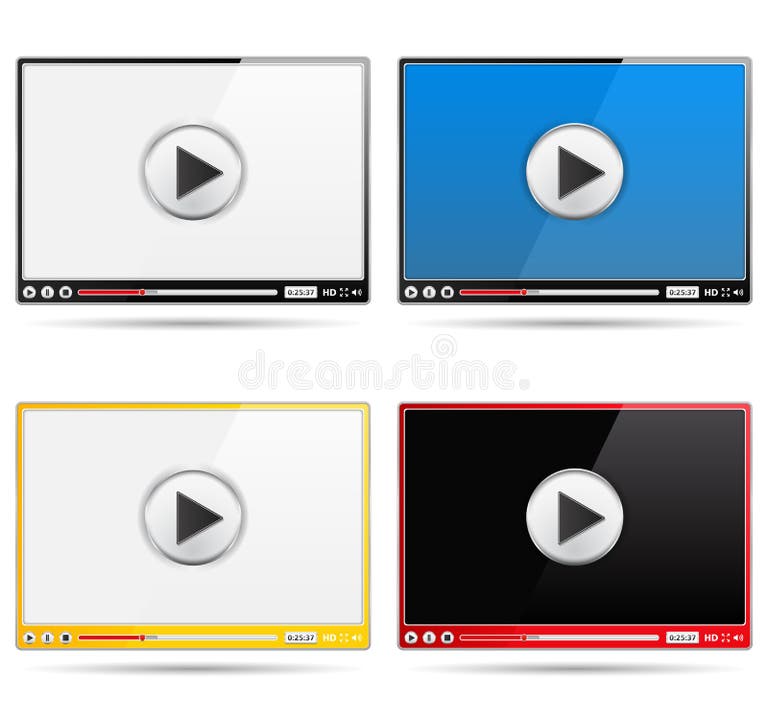 Video Players stock vector. Illustration of icon, monitor - 29964152