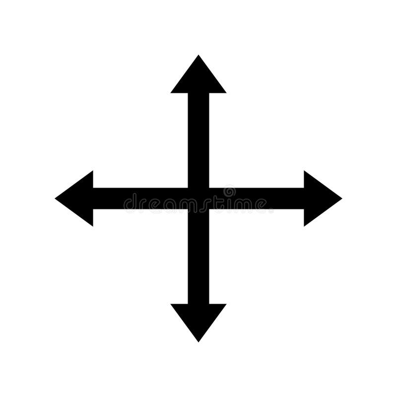 Four-direction Arrow Icon Design in Flat Style. Stock Vector ...