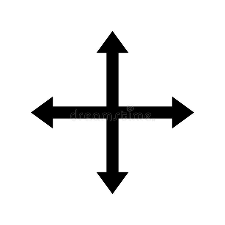 Four-direction Arrow Icon Design in Flat Style. Stock Vector ...