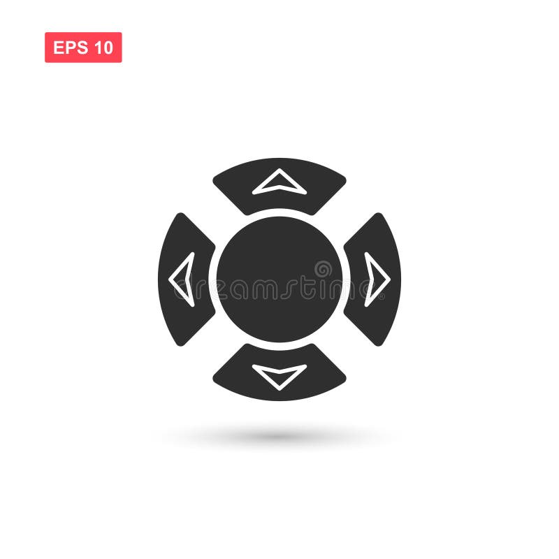 Four Direction Arrows Control Buttons Isolated 3 Stock Vector ...