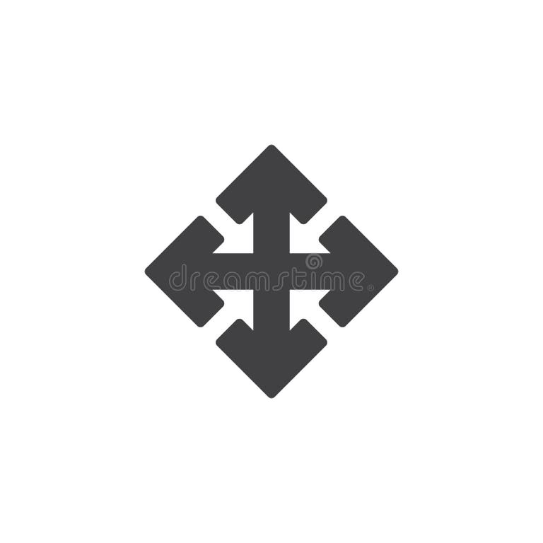 Four Direction Arrows Vector Icon Stock Vector - Illustration of ...