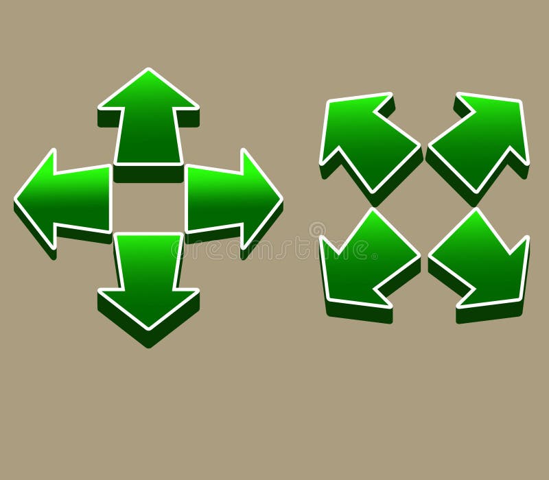 Four Direction Arrows Control Buttons Icon Vector, Solid Logo Il Stock ...