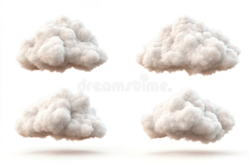Four Distinct Cloud Types in the Sky Stock Photo - Image of clouds ...