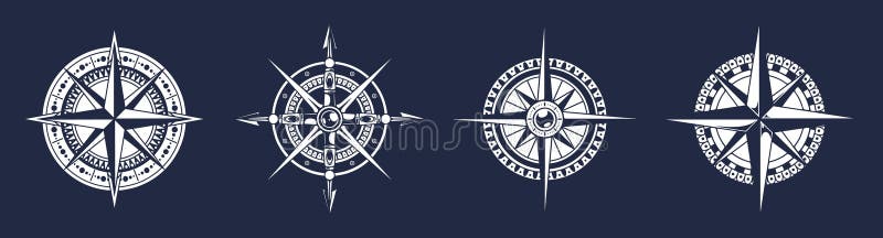 Compass Designs for Navigation Stock Illustration - Illustration of ...