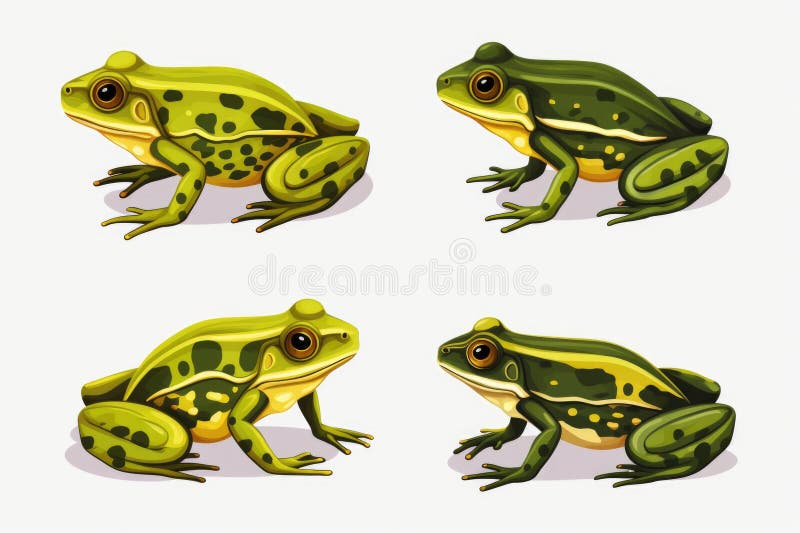 Four Distinct Species of Frogs Captured in a Vibrant Image. Ideal for ...