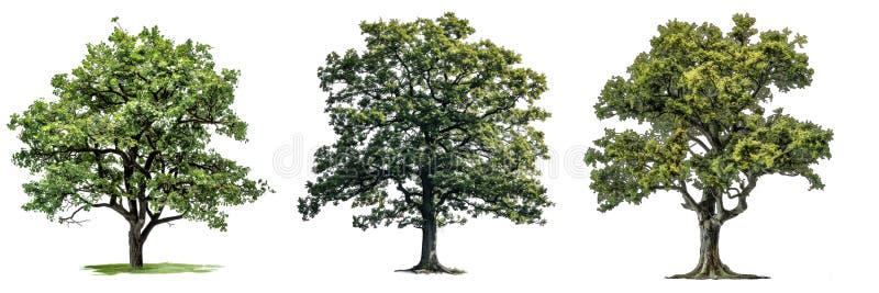 Four Distinct Tree Types, Each with Unique Characteristics, Stand Out ...