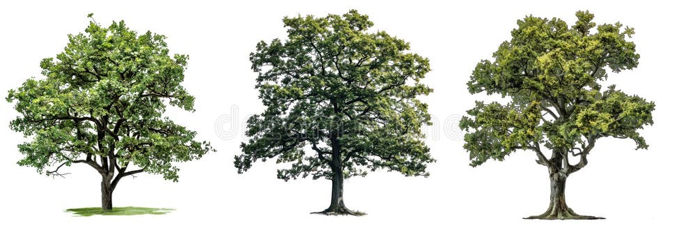 Four Distinct Tree Types, Each with Unique Characteristics, Stand Out ...