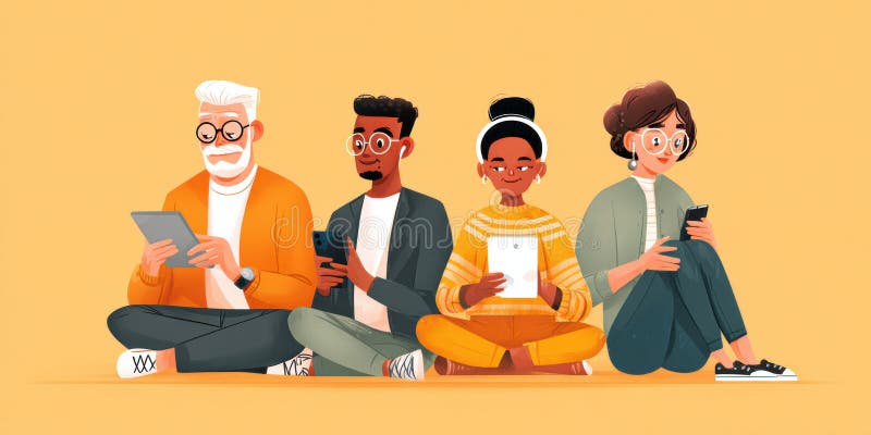 Generational Differences Infographic Showcasing Technology Use and ...