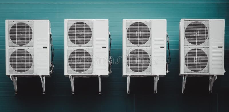 Air Conditioner Condenser Unit Stock Image - Image of wall, appliance ...