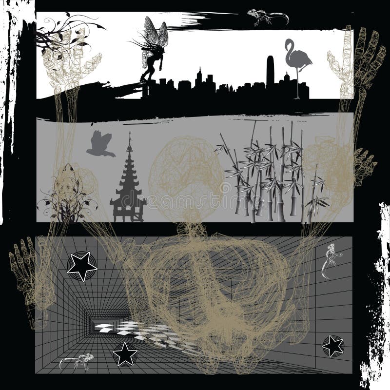 Four dream windows stock vector. Illustration of magic - 6615015