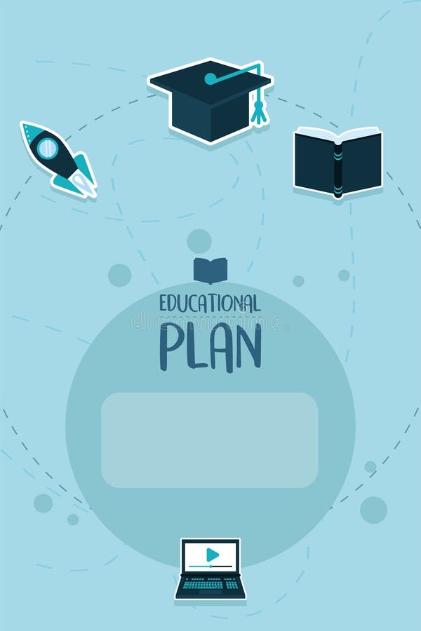 Four Educational Plan Icons Stock Vector - Illustration of process ...