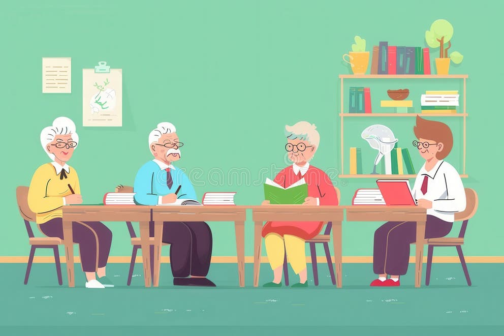 Four Elderly Students Immerse Themselves in Learning Foreign Languages ...