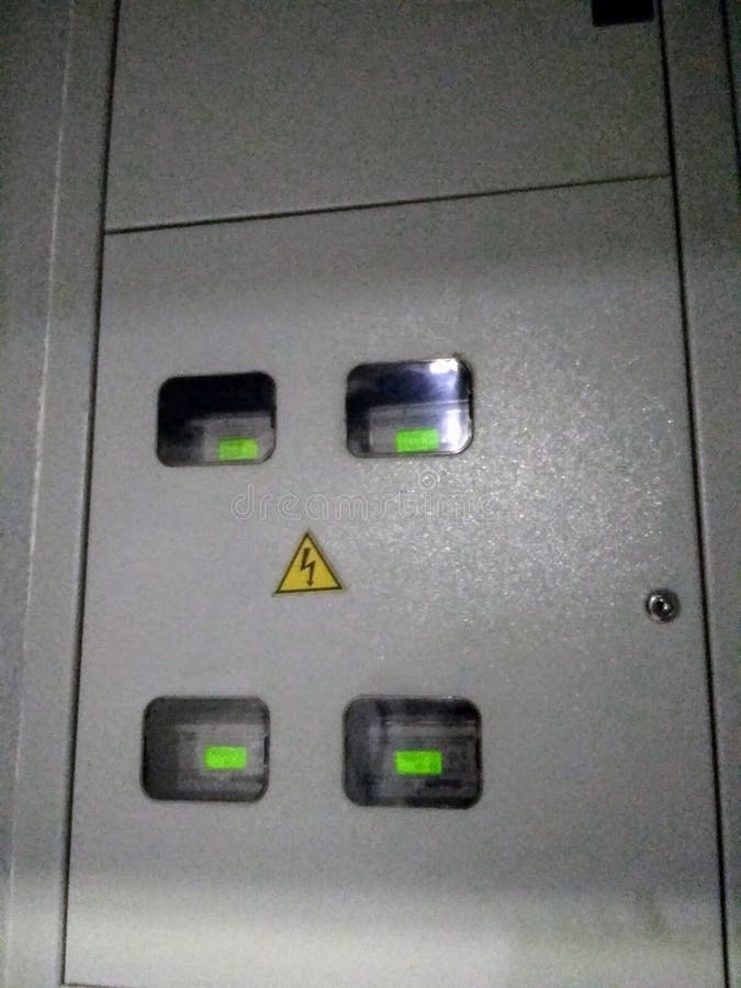 Four Electric Meters are Installed in a Metallic Panel, Each Meter ...