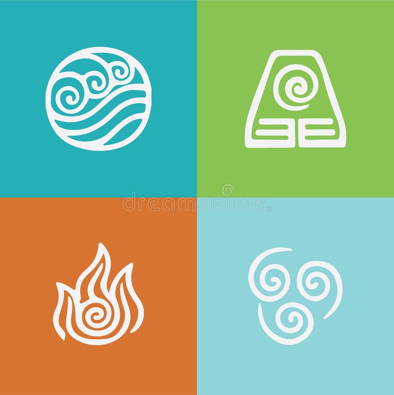 Four element stock illustration. Illustration of blue - 93707153