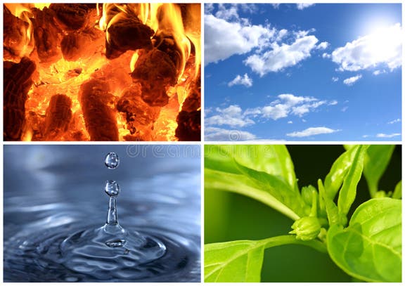 Composition Four Natural Elements Earth Stock Photos - Free & Royalty ...