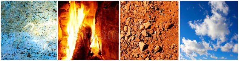 Four elements stock image. Image of collage, elements - 21256409