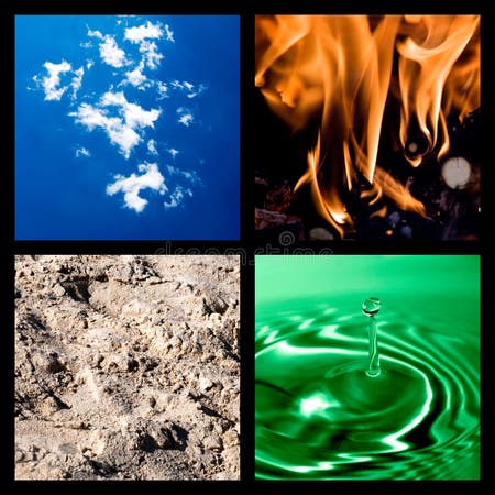 Four elements collage stock image. Image of conservation - 13200579