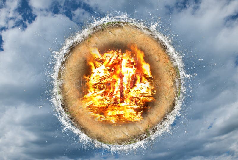 Four elements, composition stock image. Image of earth - 68393065