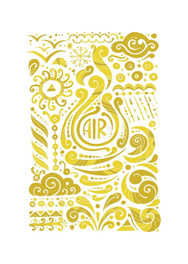 Four Elements Concept. Air Design Background Stock Vector ...