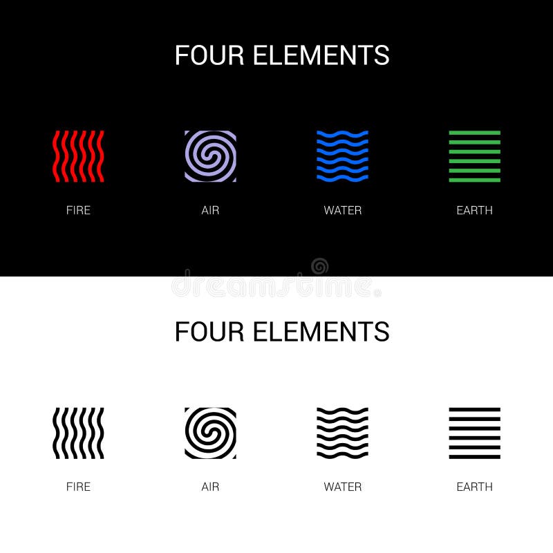 Four Elements Simple Line Stock Illustrations – 1,526 Four Elements ...
