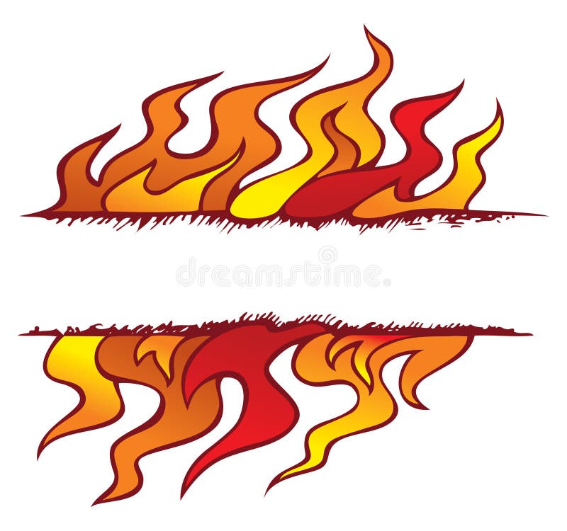Four elements frame: fire stock vector. Illustration of curve - 11309368