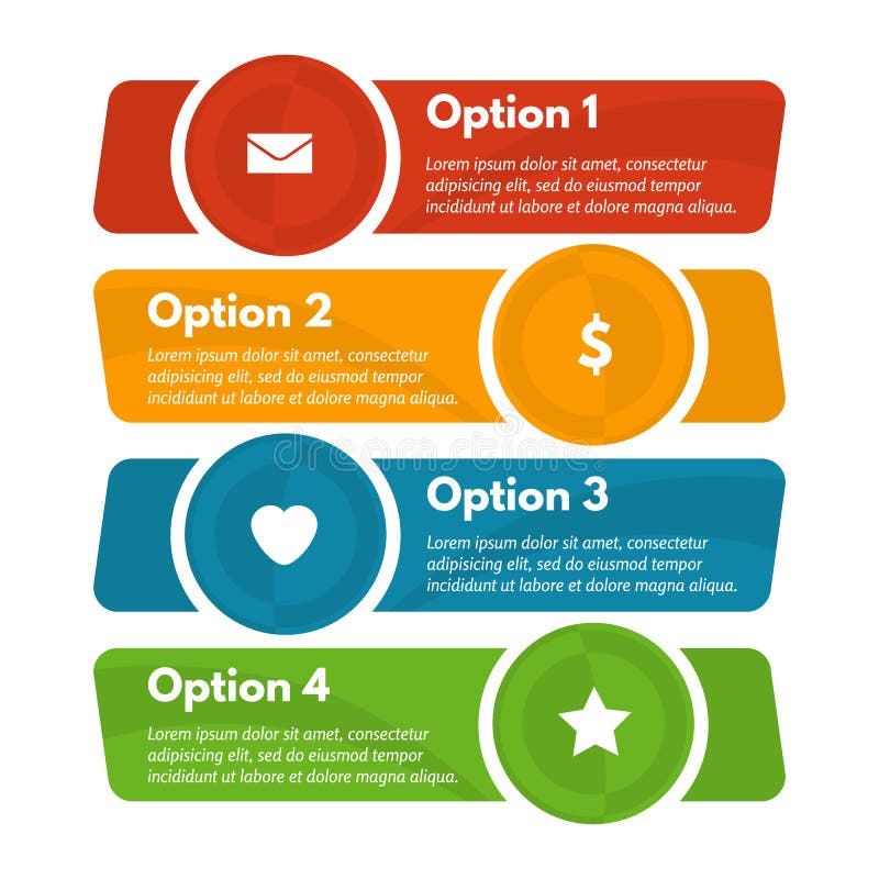 Four Elements of Infographic Design with Icons Stock Vector ...