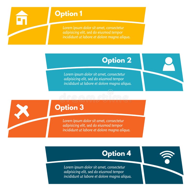 Four Elements of Infographic Design with Icons Stock Vector ...