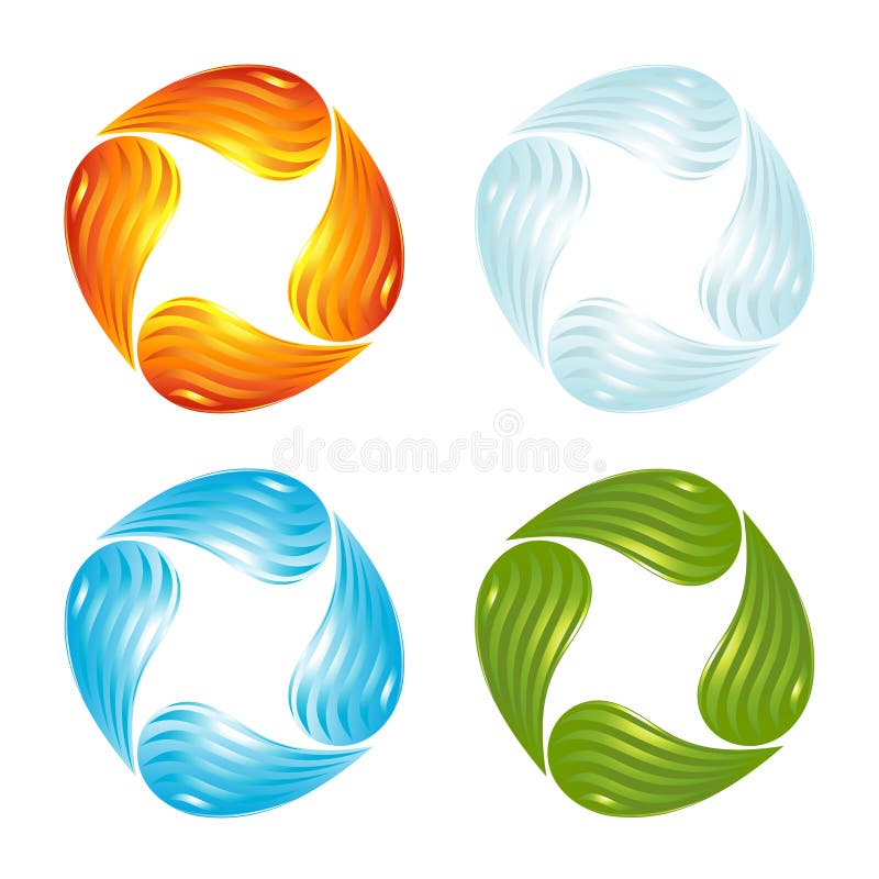 The four elements of life stock vector. Illustration of astrology ...