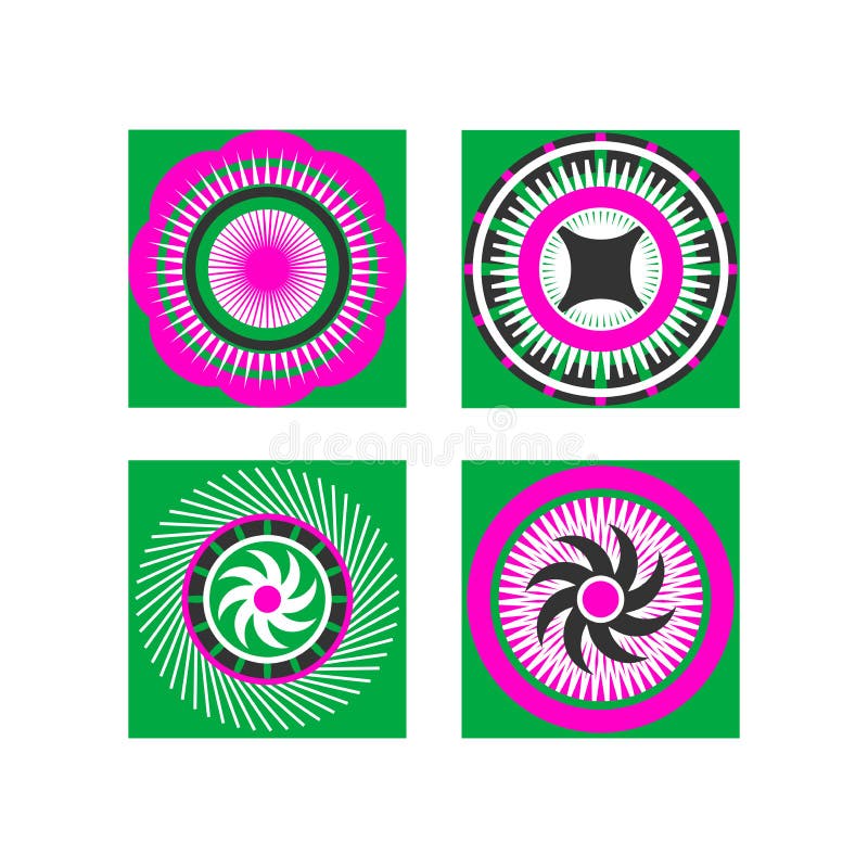 Four Elements for Pattern. Set of Elements for Background. Stock Vector ...